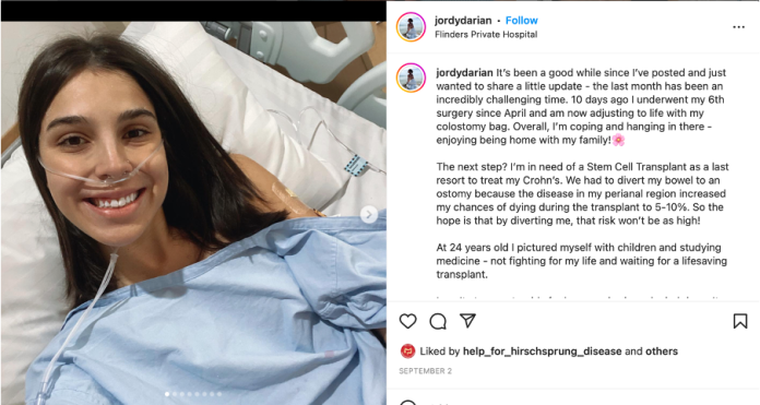 Jordan Lambropoulos shares what it's like living with Crohn’s disease ...